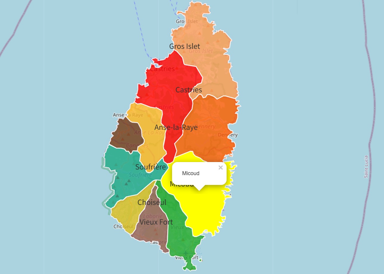Saint Lucia bus Map & Guide — Castries ⇄ Gros Islet 2.5 EC$